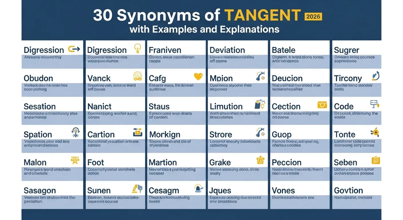 30 Synonyms of tangent with Example and Explanation 2026