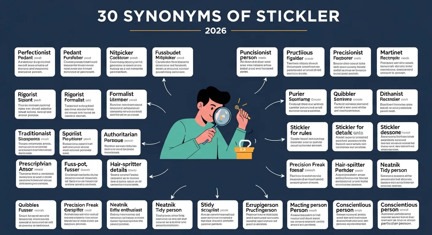 30 Synonyms of Stickler with Example and Explanation 2026